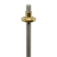 370mm T8 Tr8x2 Lead Screw and Brass Nut (Acme Thread, 2mm Pitch, 1 ...
