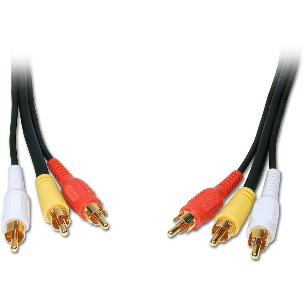 15FT 3 RCA TO 3 RCA VIDEO/AUDIO CABLE STANDARD SERIES LIFETIME WARR ...