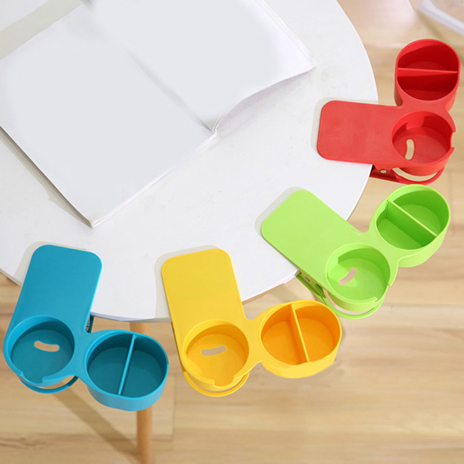 Hesroicy Cup Holder Clip Groove Design Anti-slip ABS Table Organizer ...