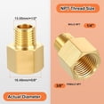 2 Pack FeMale to Male Adapters, 3/8" NTP Female x 1/4" Brass Nipple ...