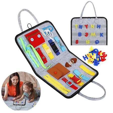 Kids Montessori Toys Baby Busy Board Buckle Training Essential ...
