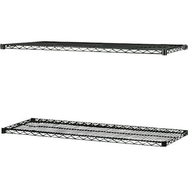 Lorell, 2 Extra Shelves for Industrial 48"x18" Wire Shelving, 2 ...