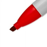 Permanent Marker, 5.3mm Chisel Tip, Red, Dozen - Walmart.com