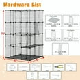 LINJH Large Cat Cage Indoor DIY Playpen 42x42x72'' 4 Tier Wire Kennels ...