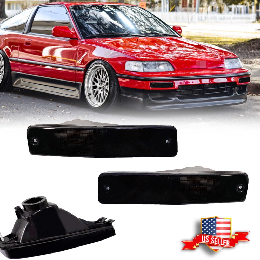 GTINTHEBOX 2x Smoke Lens Front Bumper Turn Signal Light Pair For 1990 ...