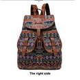 EDHITNR Vintage Floral Canvas Backpack, Ethnic Pattern Drawstring ...