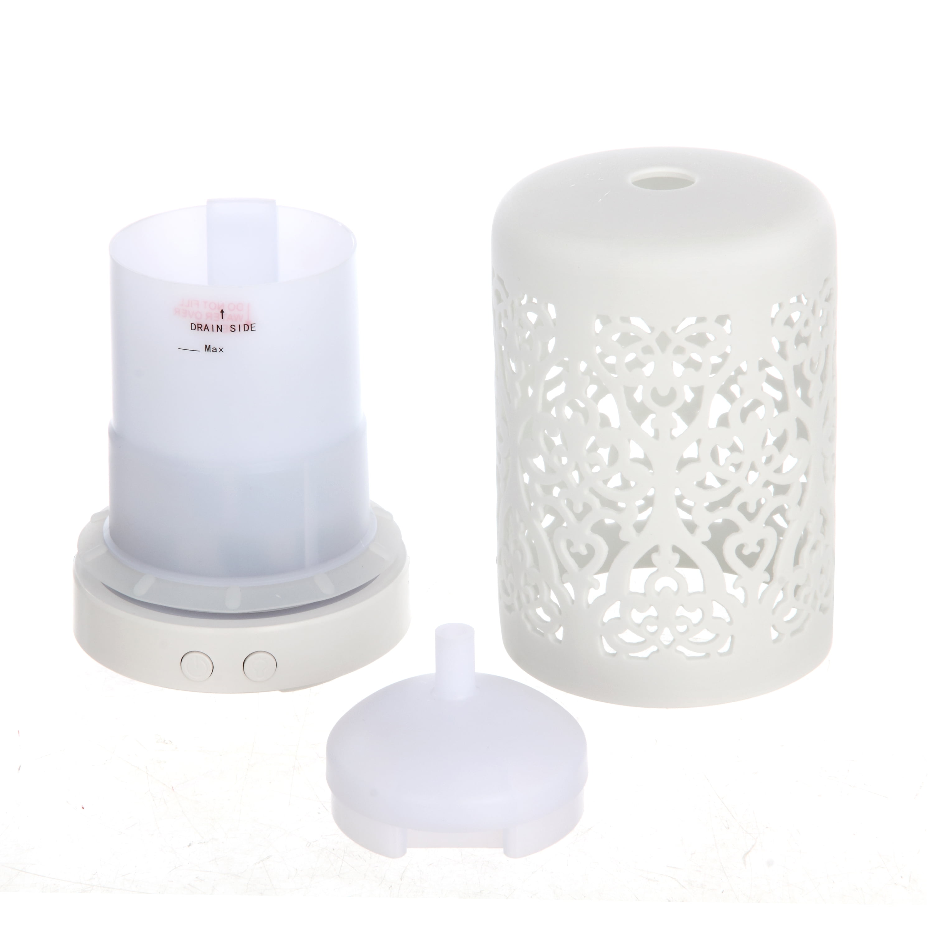 Mainstays Essential Oil Diffuser, White Scroll Mainstays Essential Oil Diffuser, White Scroll