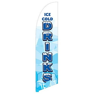 SignMission B-96 Ice Cold Drinks 36 x 96 in. Ice Cold Drinks Banner ...