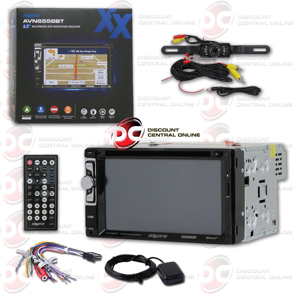 Axxera Car 2-DIN 6.2" Navigation DVD CD stereo bluetooth USB with ...
