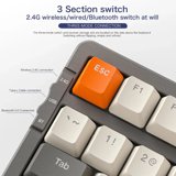 DUFDERIA K8 Wireless Mechanical Keyboard Tri- Connection 100 Key Full ...