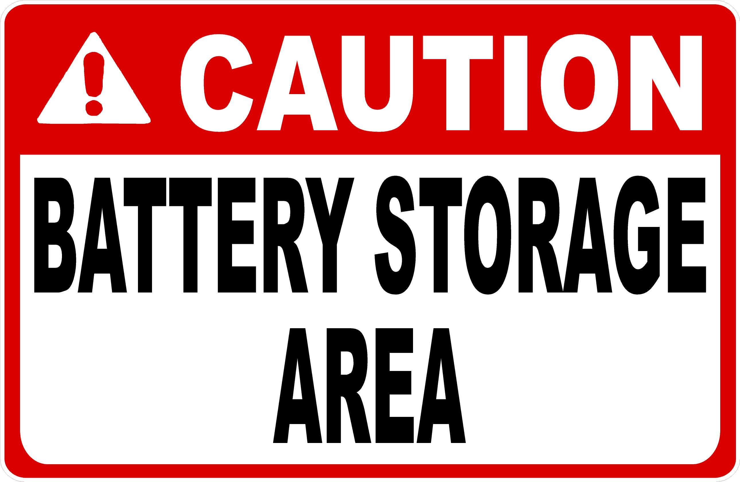 Caution Battery Storage Area Sign - Walmart.com