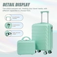 22.2" Carry On Suitcase with 14" Cosmetic Case,2 Piece Hardside ABS ...