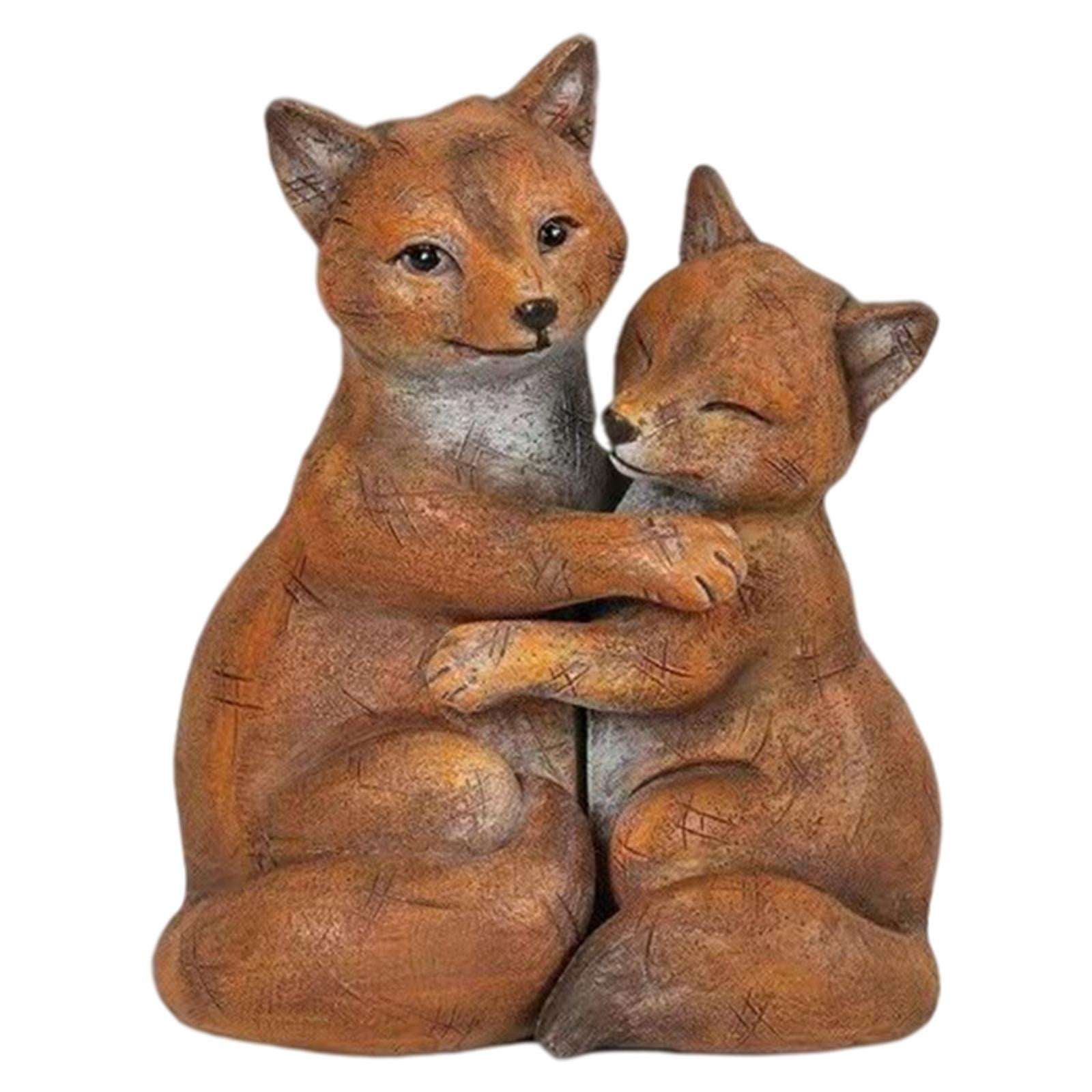 Garden Hugging Animal Statue Polyresin Animals Sculpture Figurine ...