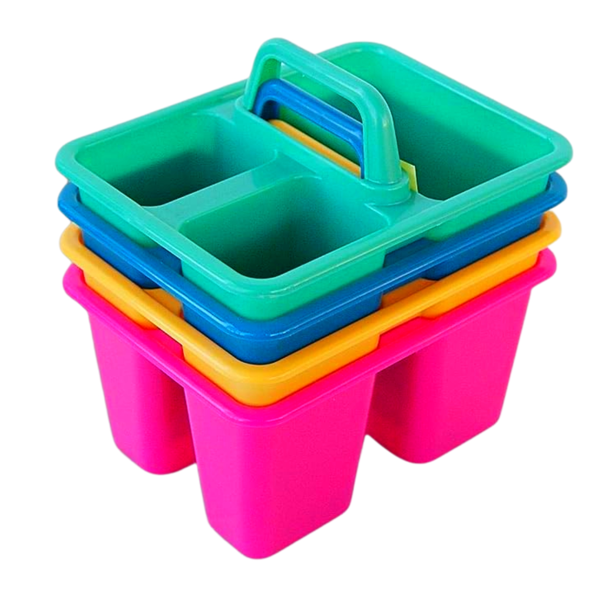 4-Piece Colorful Craft Caddy Set Gift with Handles, 6.5x4.5x4.75 in ...