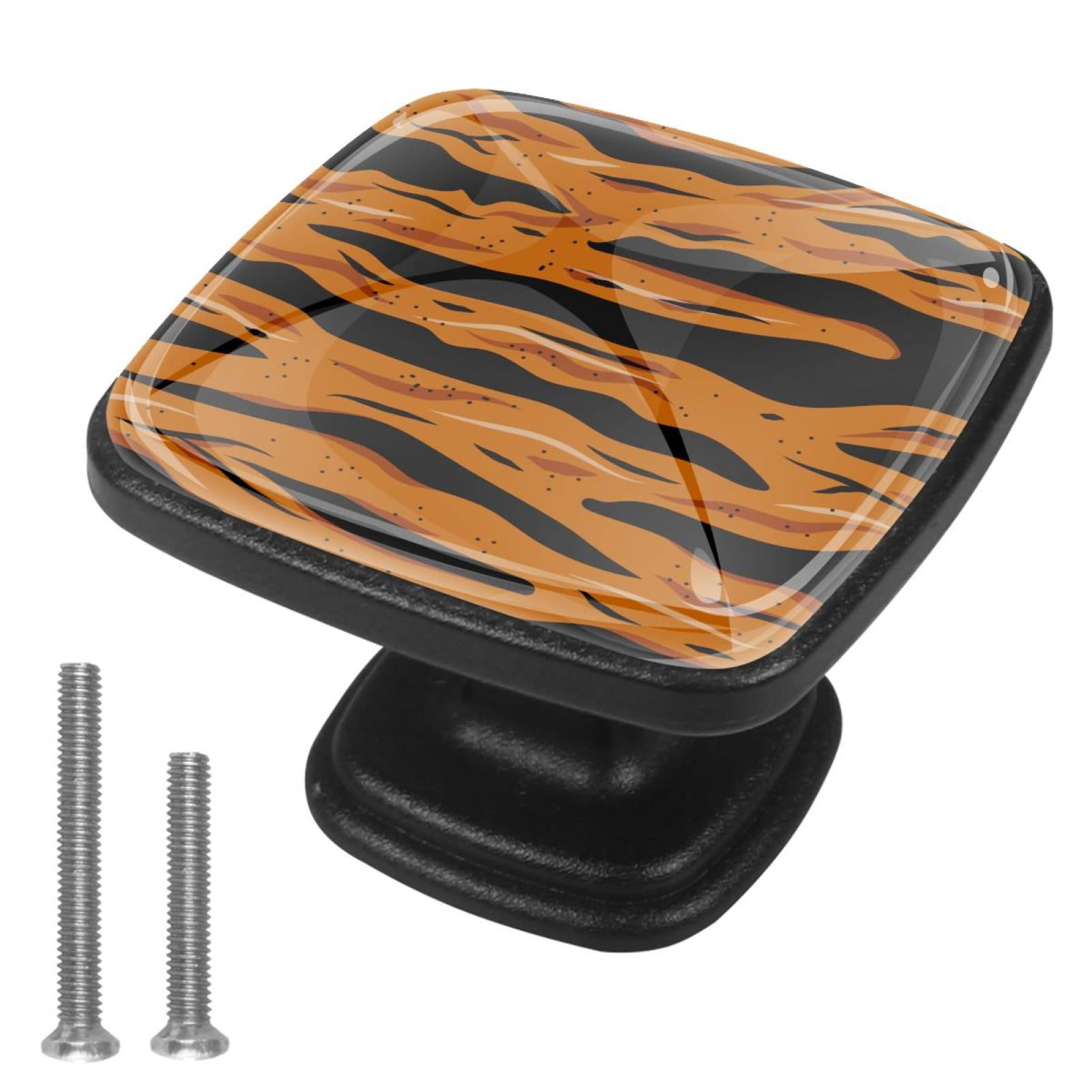 4 Pcs Cabinet Handle Drawer Pulls Tiger Skin Texture Knobs with Screws ...