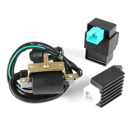Jinveno Ignition Coil+ CDI Unit+ Regulator Set for 50 70 90 110cc Quad ...