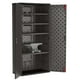 Suncast 80-inch x 40-inch 4-Shelf Storage Cabinet Locker, Black, Resin ...