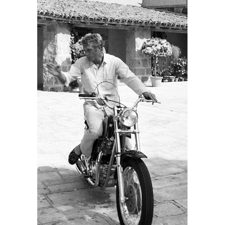 Steve Mcqueen Motorcycle Poster