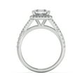 Kiva Jewel 14K White Gold Plated Split Shank Halo Ring - Asscher Cut 1. ...