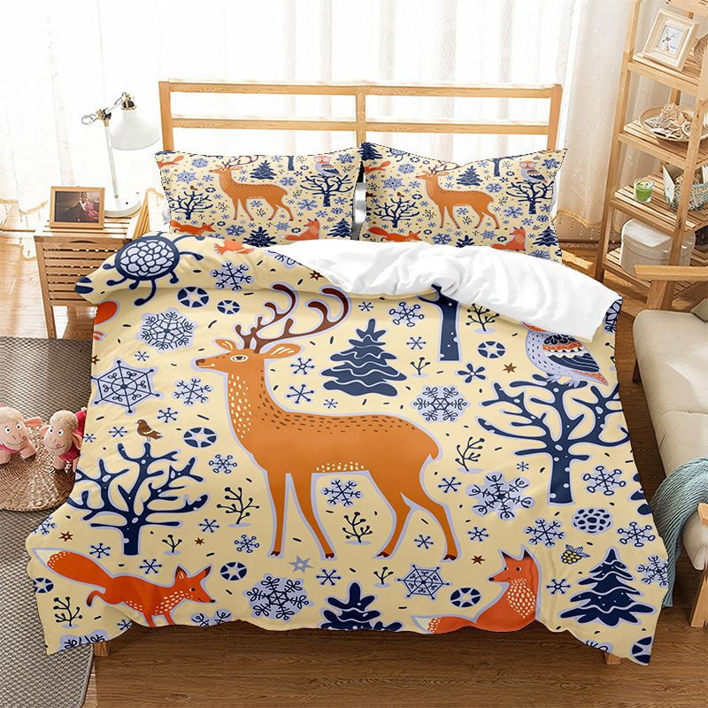 Rustic Quilt Sets Queen/Full Size Moose Bear Bedding Reversible ...