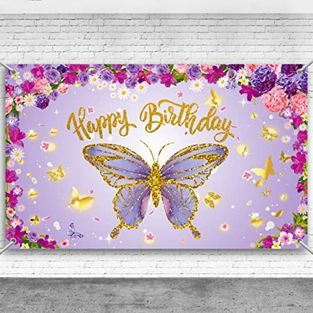 Butterfly Birthday Party Decorations Supplies Butterfly Backdrop ...