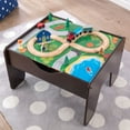KidKraft Reversible Wooden Activity Table with Board and Train Set ...