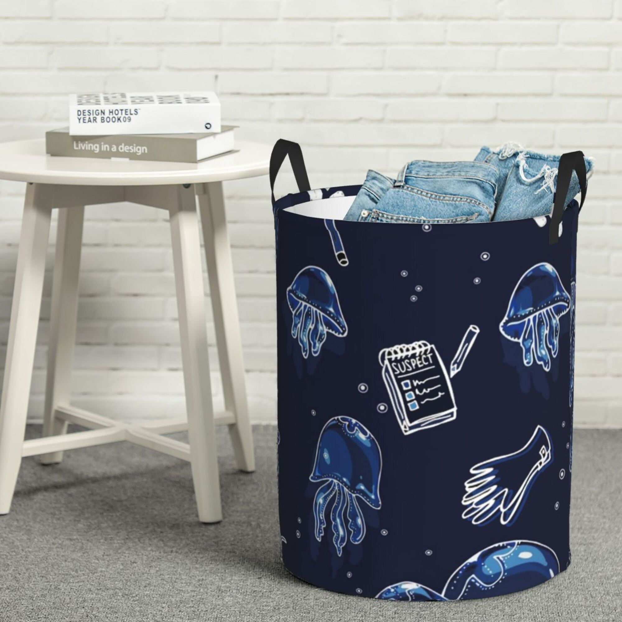 YFYANG Waterproof Laundry Hamper, Dream Sea Creature Jellyfish Pattern ...