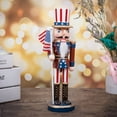 25CM Nutcracker Figures Christmas Decorative Wooden Festive Collectible ...