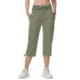 Xidunhg Womens Capris with Pockets Loose Fit Casual Outdoor Pants Lightweight Ladies Baggy Cargo ...
