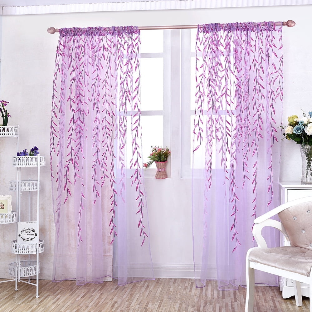 Click here for Eqwljwe Willow Window Curtain willow Green Curtain... prices