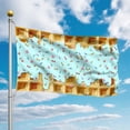 Flags for Outside 2x3 ft Creamy Sugar Waffles Outdoor Flags Double ...