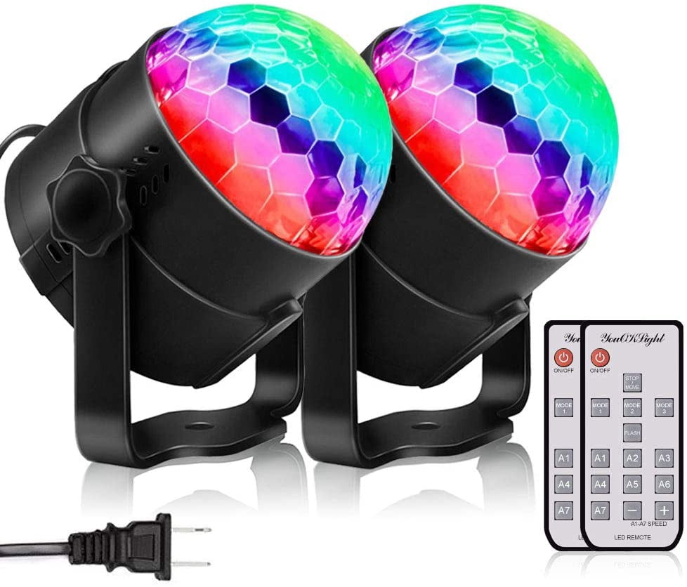 YouOKLight Sound Activated Party Lights with Remote Control Dj Lighting ...
