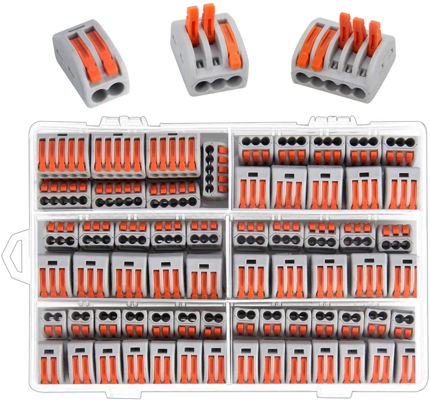 Compact Wire Connector, 100Pcs Electrical Connector, Lever Nut ...