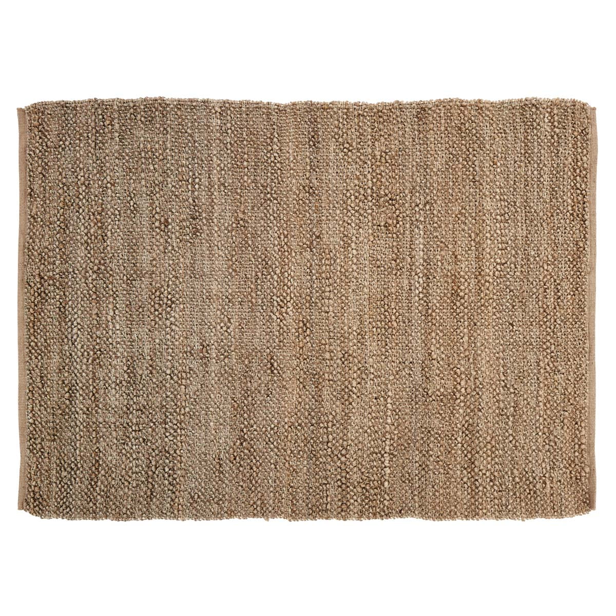 Natural Tan Farmhouse Flooring Minneka Jute Rectangle Accent Rug ...
