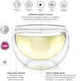 Teabloom CELEBRATION® Double Wall Glass Tea Cups 3.4oz / 100ml (Set of ...