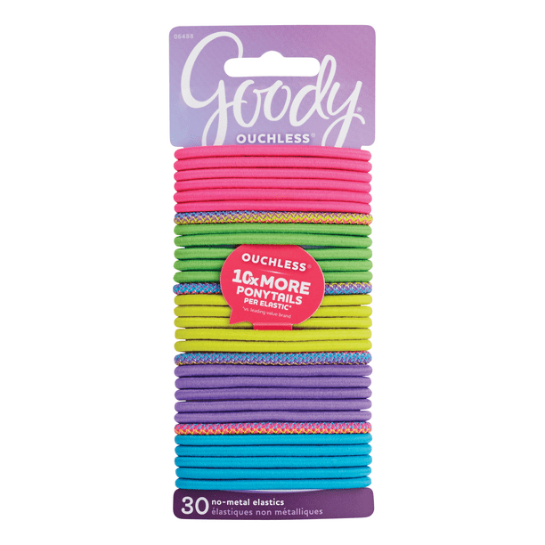 Goody - Goody Ouchless Braided Elastics, Assorted Neon Tribal Colors ...