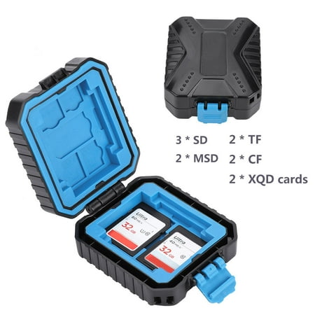 TF Card Case,Portable Black Waterproof Memory SD Card Holder TF Card ...