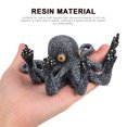 BESTYASH Black Resin Octopus Fish Tank Decor Unique Funny Octopus ...