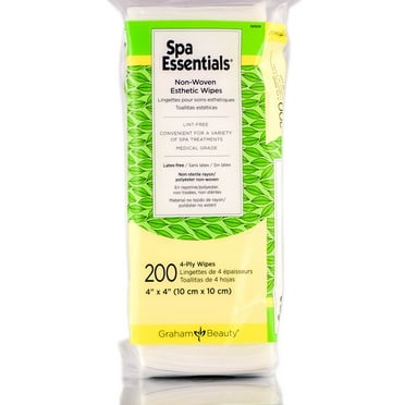 Spa Essentials Esthetic Wipe 2 x 2" 52508, 1 Pack 200 Wipes - Walmart.com