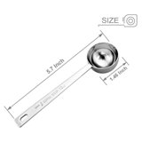 Coffee Measuring Scoop 1 Tablespoon Long Handle Stainless Steel Spoon ...