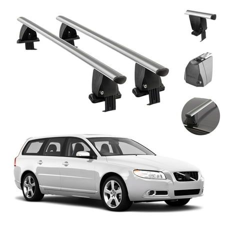 Smooth Top Roof Rack For Volvo V70 2008-2016 Crossbar Luggage Carrier ...