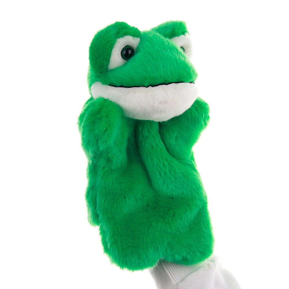SPRING PARK Cartoon Frog Animal Plush Doll Hand Puppet Storytelling Toy ...