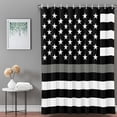 Bathroom Shower Curtain American Striped and Star National Flag ...