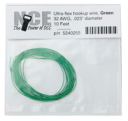 NCE 10' Strand Ultra FlexWire 32AWG, Green - Walmart.com