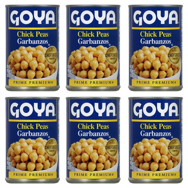 (6 pack) GOYA Premium Chick Peas, 15.5 oz - Walmart.com