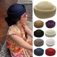 Straw Beret Hats for Women, Hand Woven Vintage Church Pillbox Hat ...