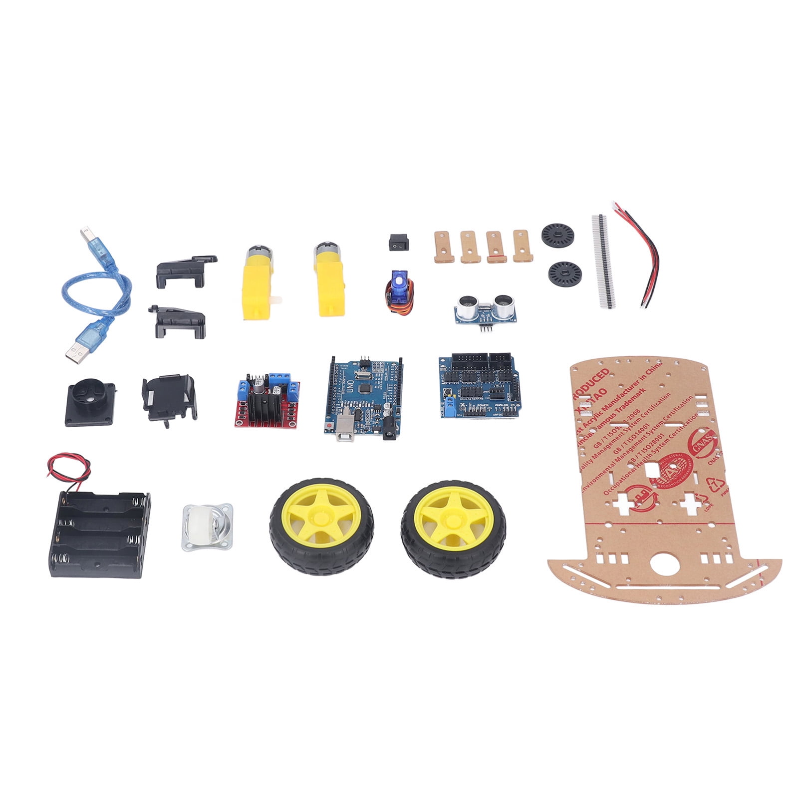 Kit de chasis de coche con robot inteligente estructura simple completa ...