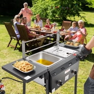 Fryin' Saucer Outdoor Portable Propane Deep Fryer, Gas Outside Cooker ...
