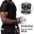 30KG Adjustable Dumbbell Bar Set Weights for Weight Lifting Fitness ...