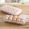 10/18 Storage Box Eggs Tray with Lid Refrigerator Rack Container Holder ...